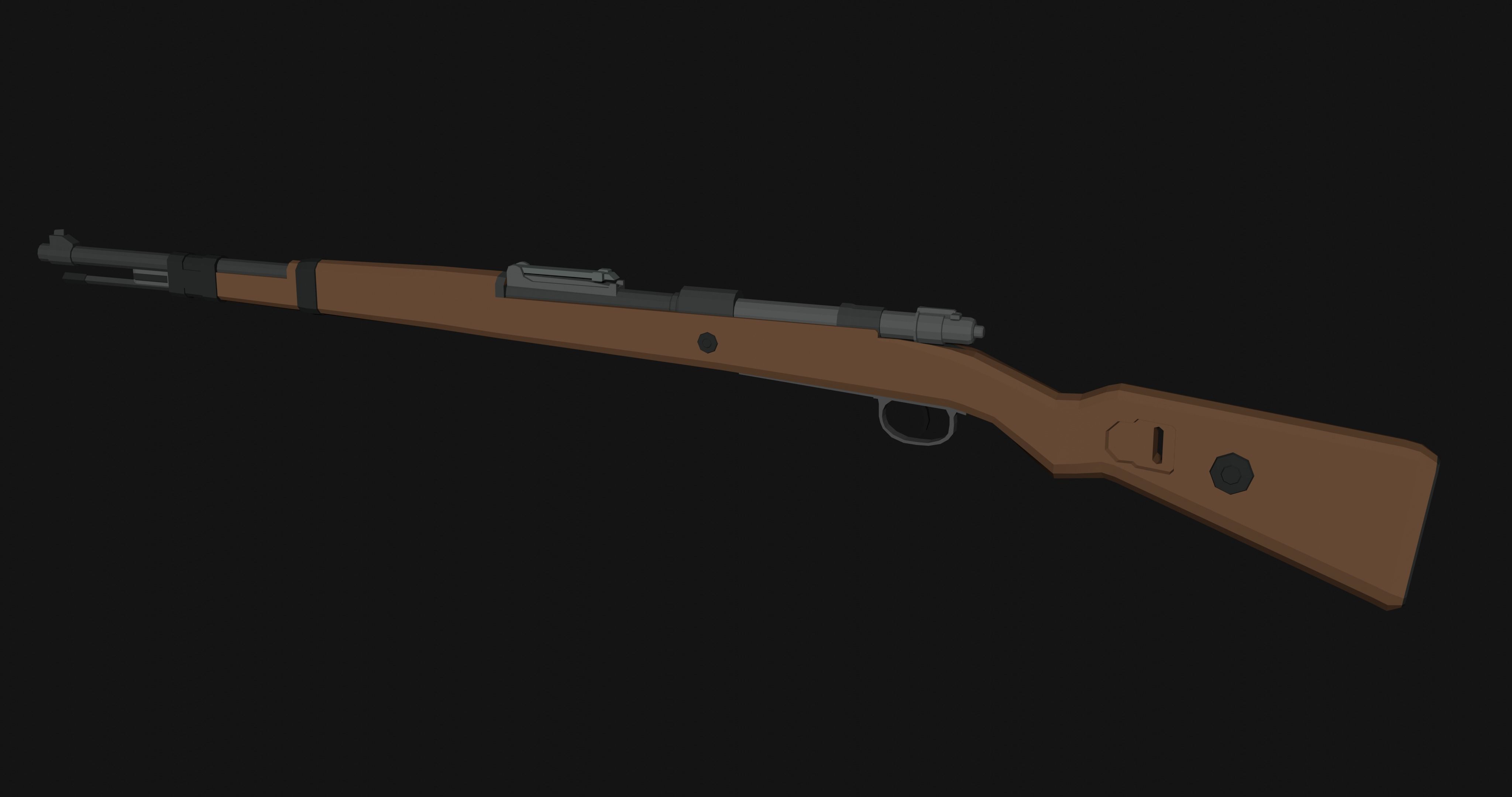 3D model Mauser 98k German WW2 Low Poly isometric VR / AR / low-poly ...