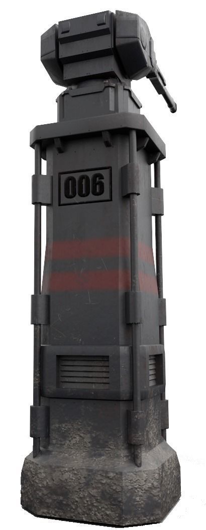 DCA antiaircraft tower or space tower free VR / AR / low-poly 3D model ...