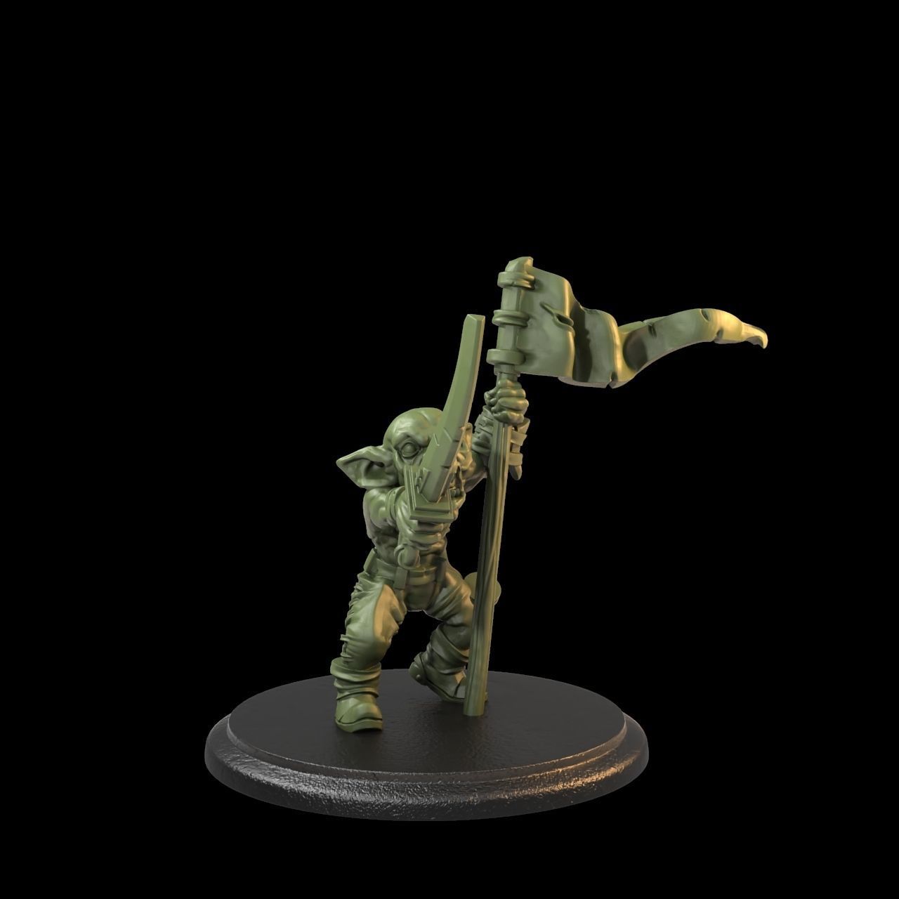 Goblin Flag Bearer - Pre-Supported 3D model 3D printable | CGTrader