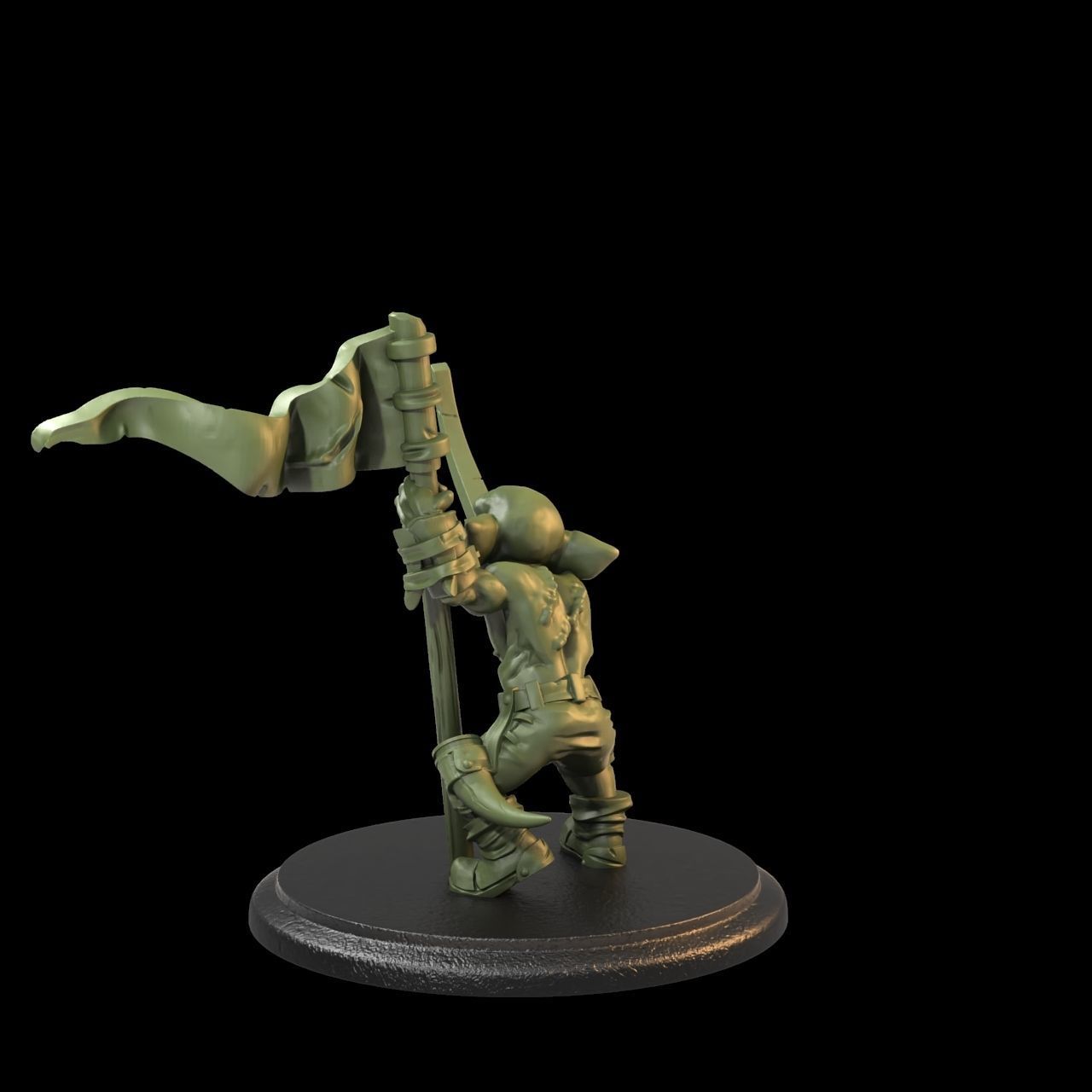 Goblin Flag Bearer - Pre-Supported 3D model 3D printable | CGTrader