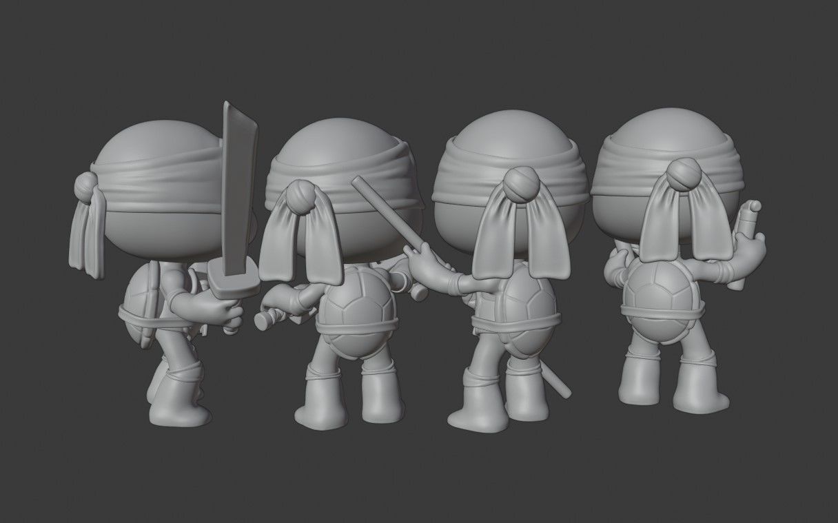 NINJA TURTLES PACK 3D model 3D printable | CGTrader