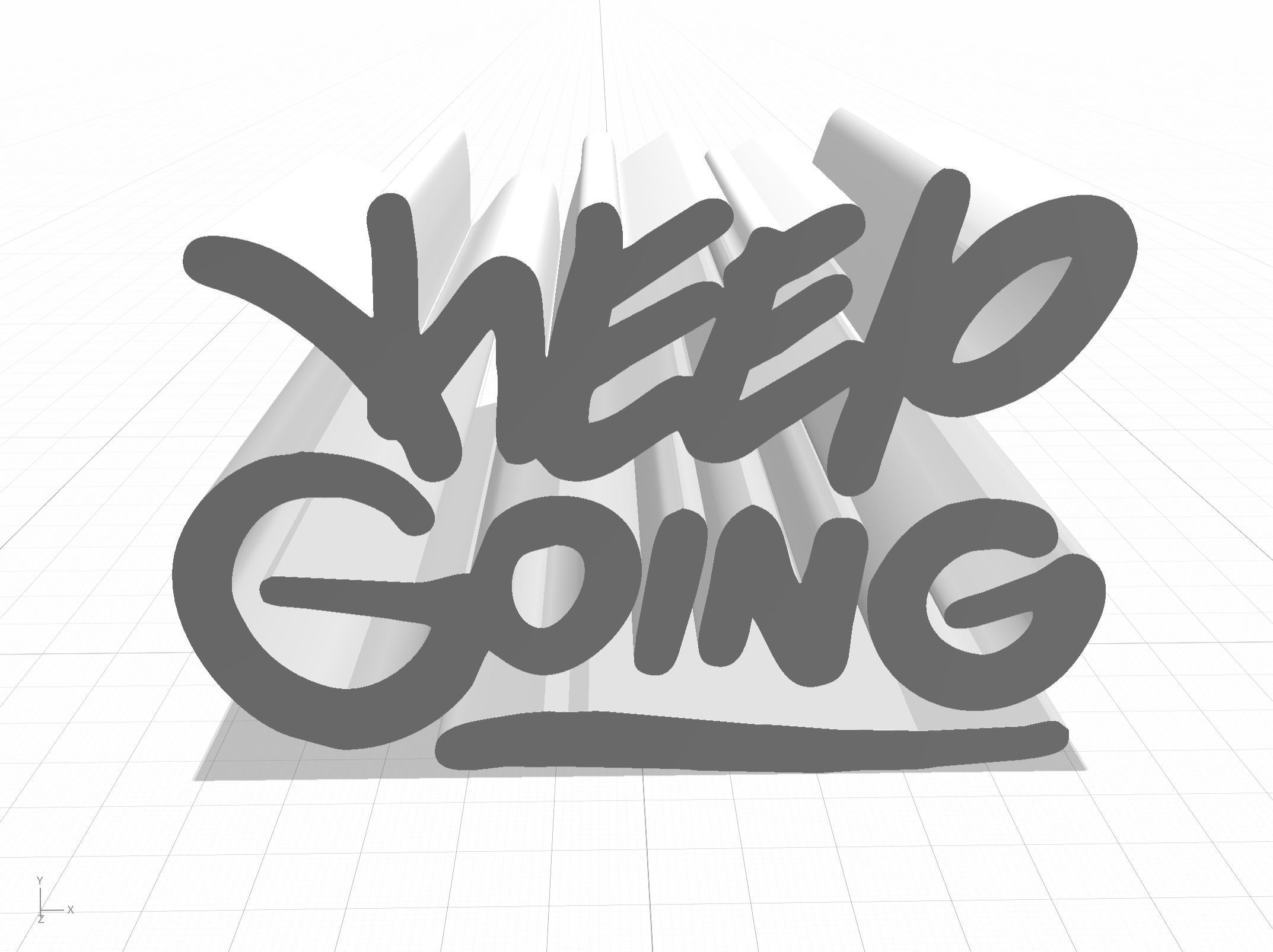 Keep Going Graffiti Tag 3D model | CGTrader