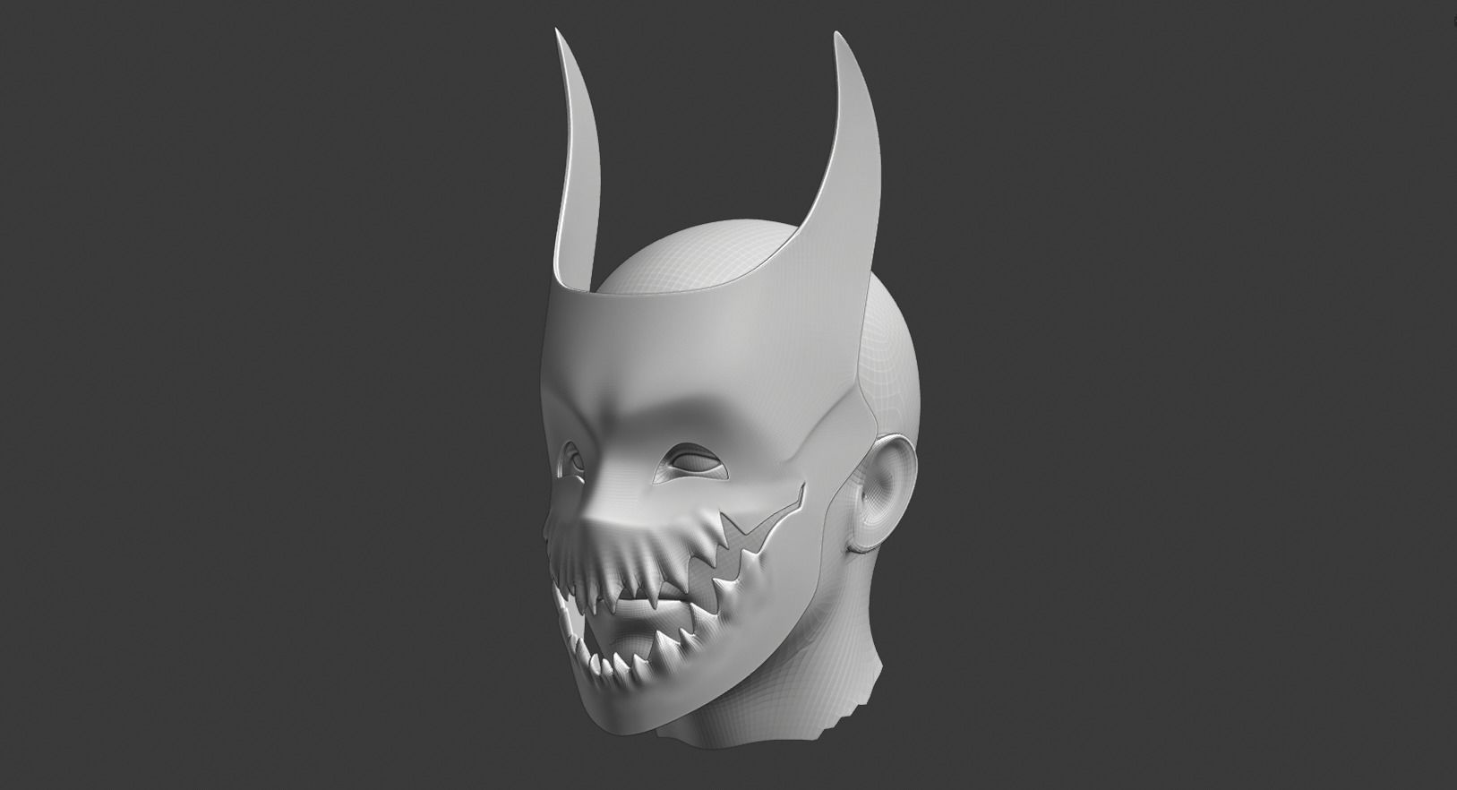 Halloween evil mask 3D model 3D printable | CGTrader