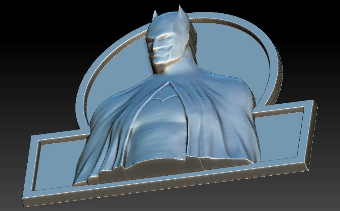 Batman 3D STL Model for CNC Router Engraver Carving 3D model 3D ...
