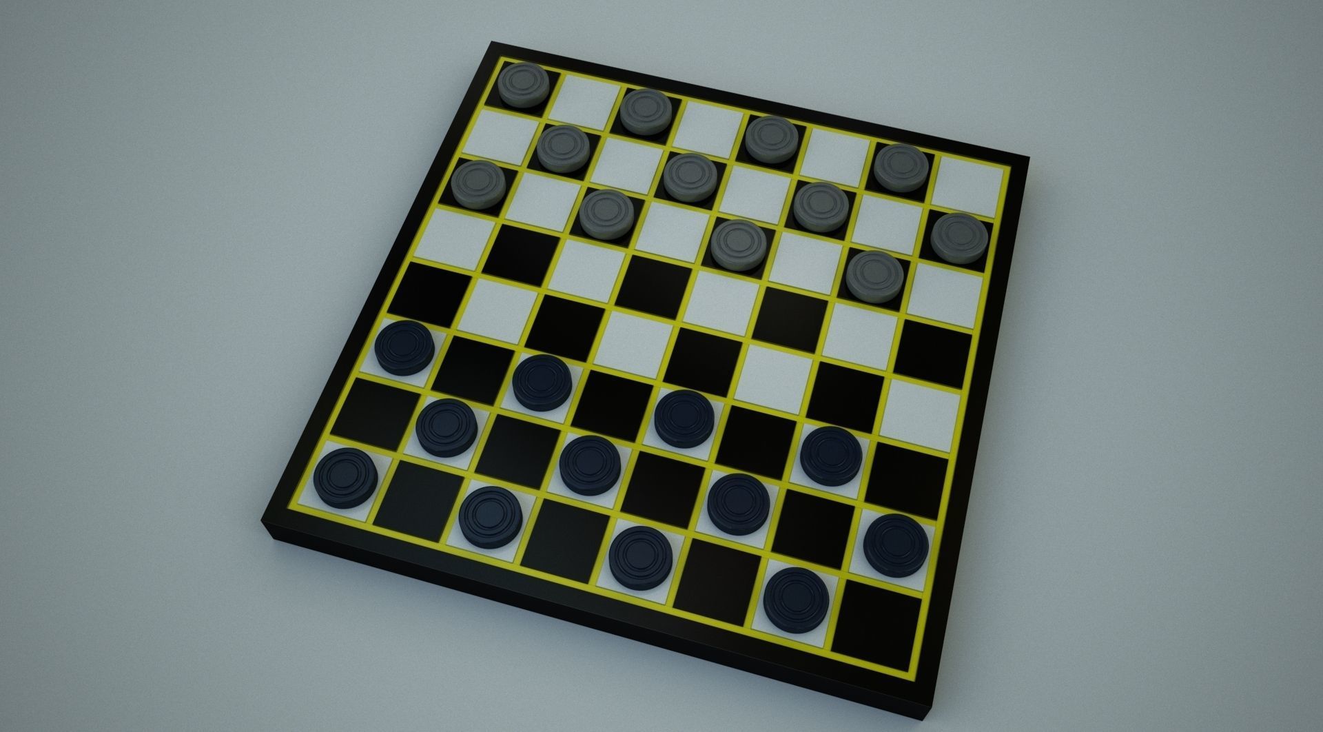 3D model Checkers 3d Model Board Game VR / AR / low-poly | CGTrader