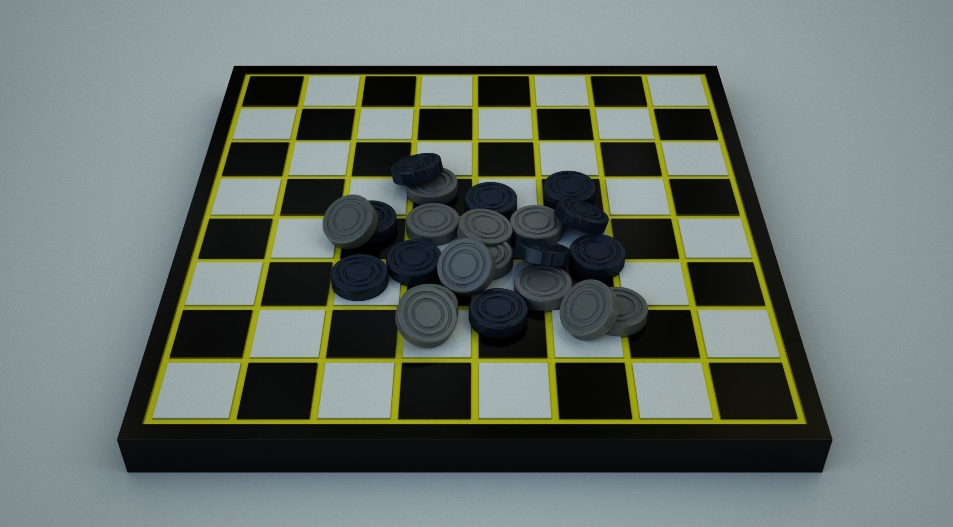 3D model Checkers 3d Model Board Game VR / AR / low-poly | CGTrader