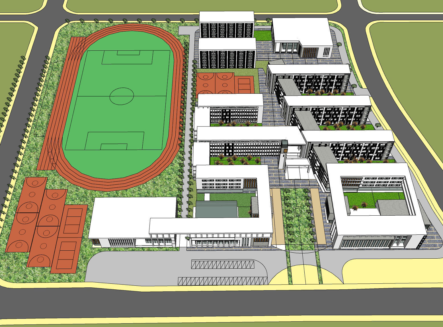 Region-City-School 19 3D model | CGTrader