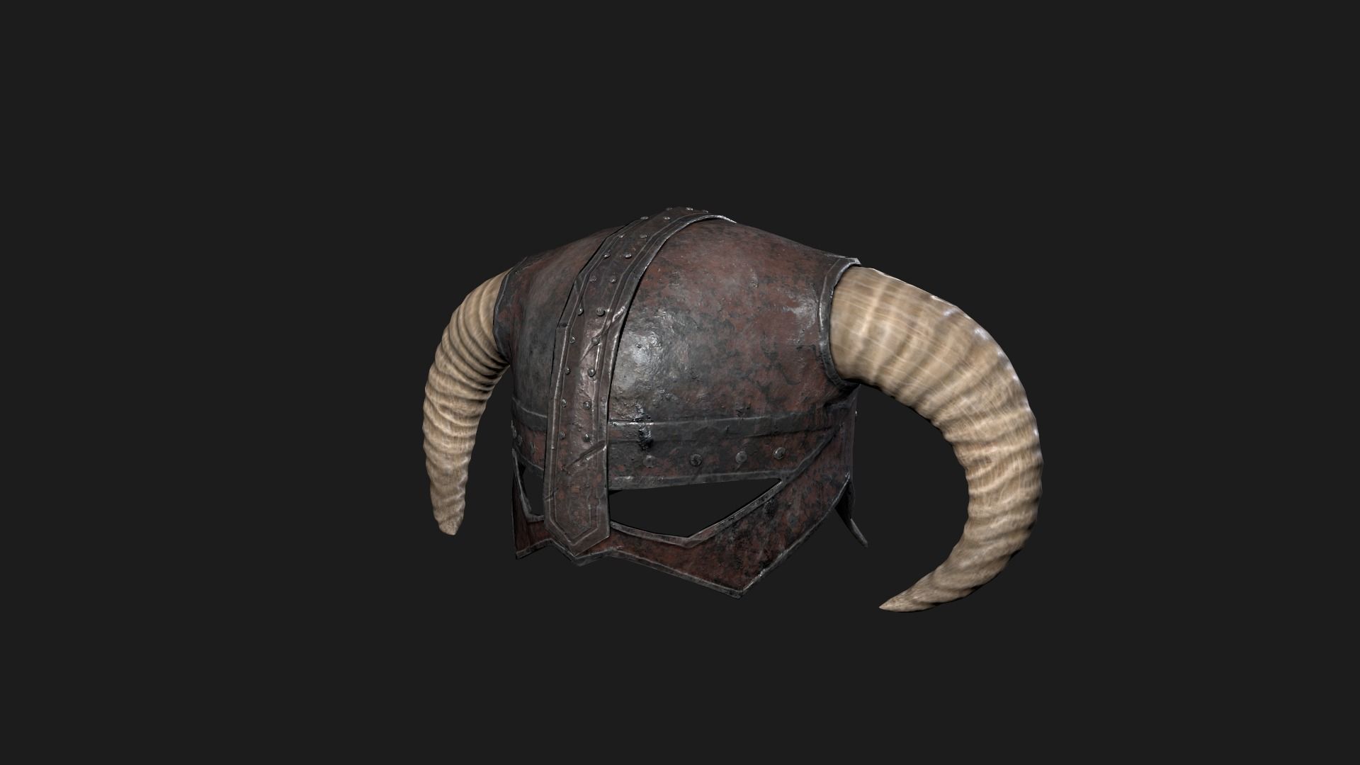 Skyrim Helmet PBR game asset 4K maps free VR / AR / low-poly 3D model ...