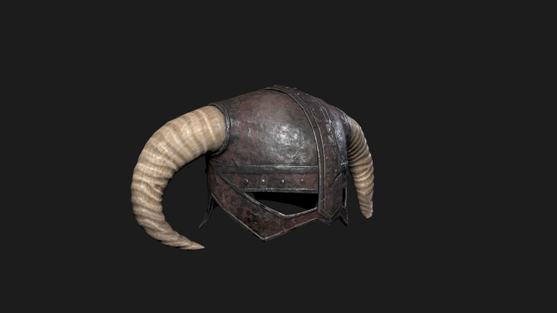 Skyrim Helmet PBR game asset 4K maps free VR / AR / low-poly 3D model ...