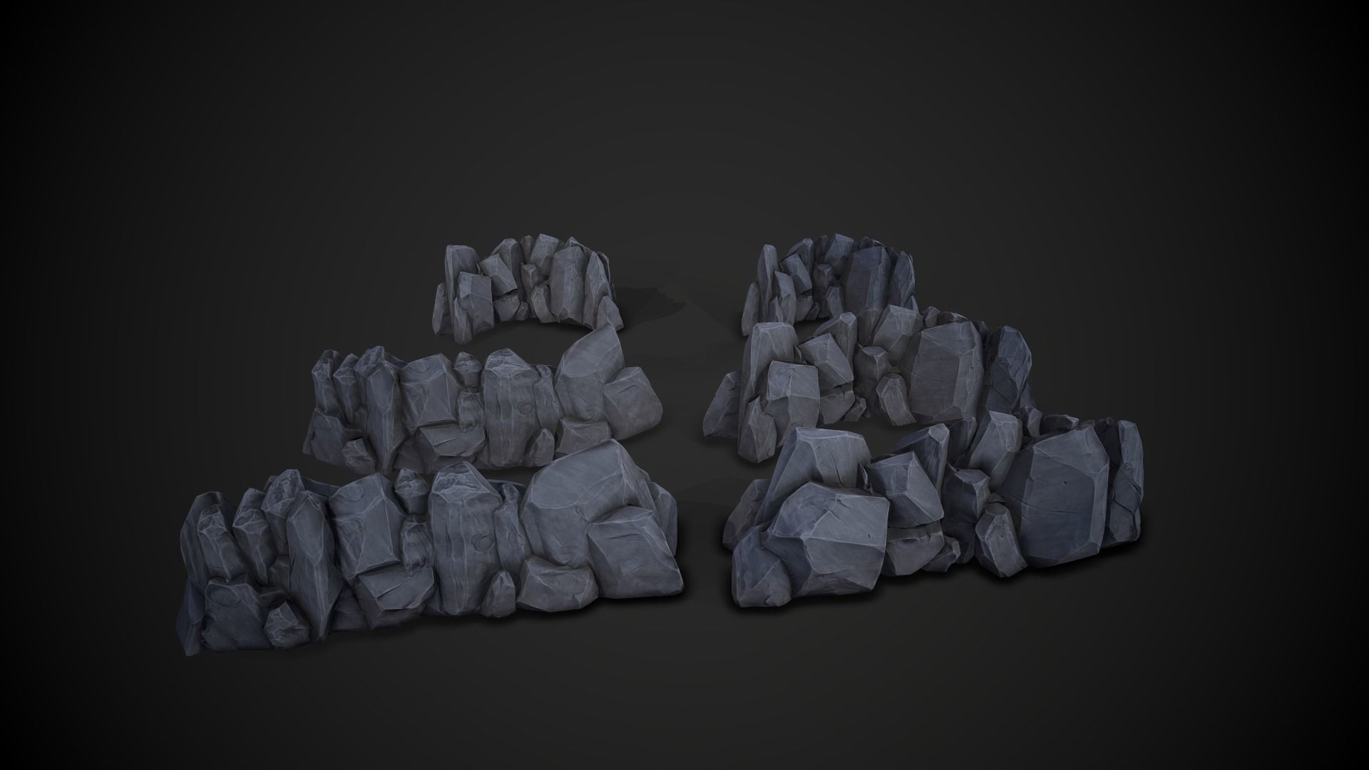 3D model Stylized Rock Pack VR / AR / low-poly | CGTrader