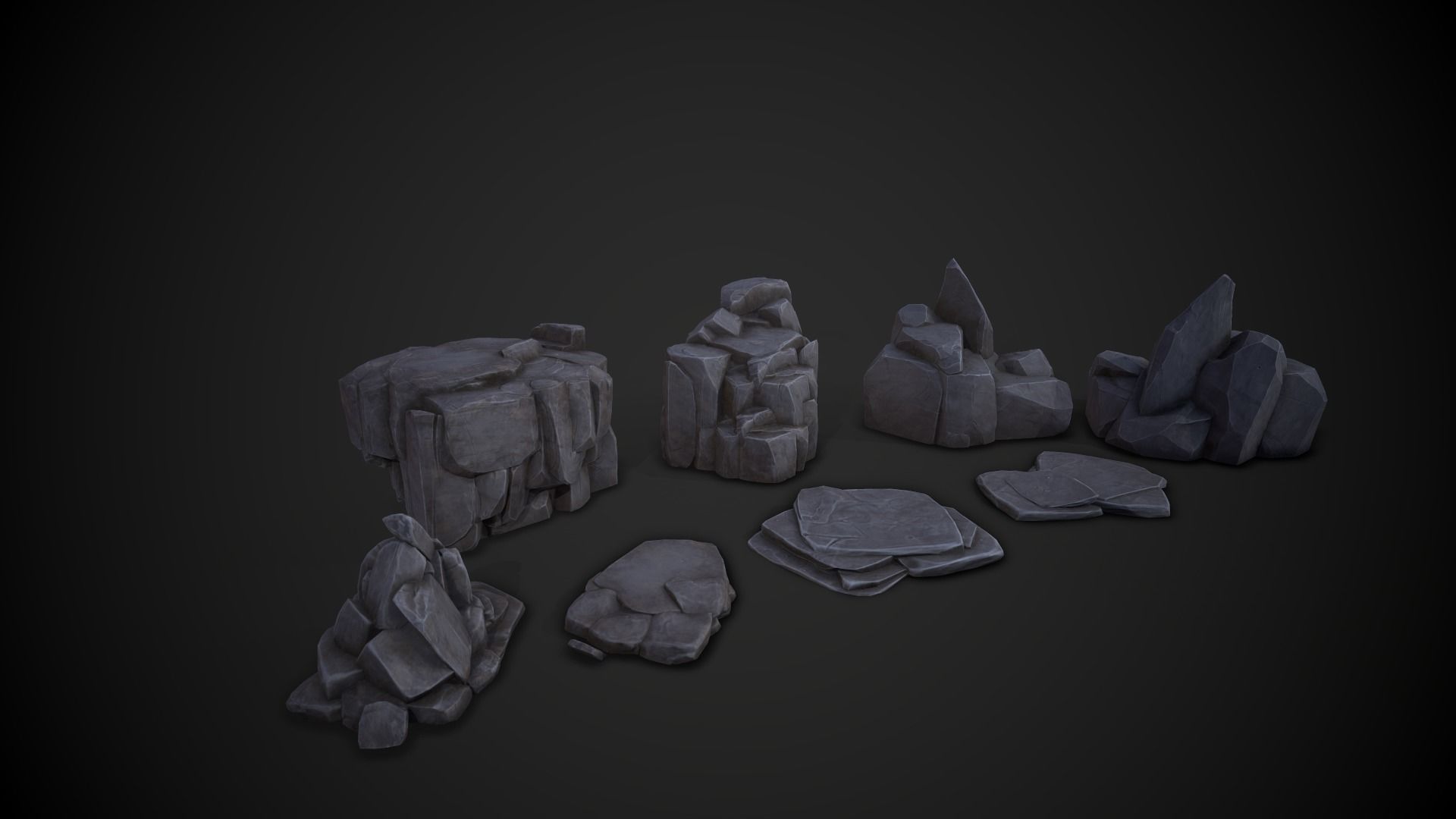 3D model Stylized Rock Pack VR / AR / low-poly | CGTrader