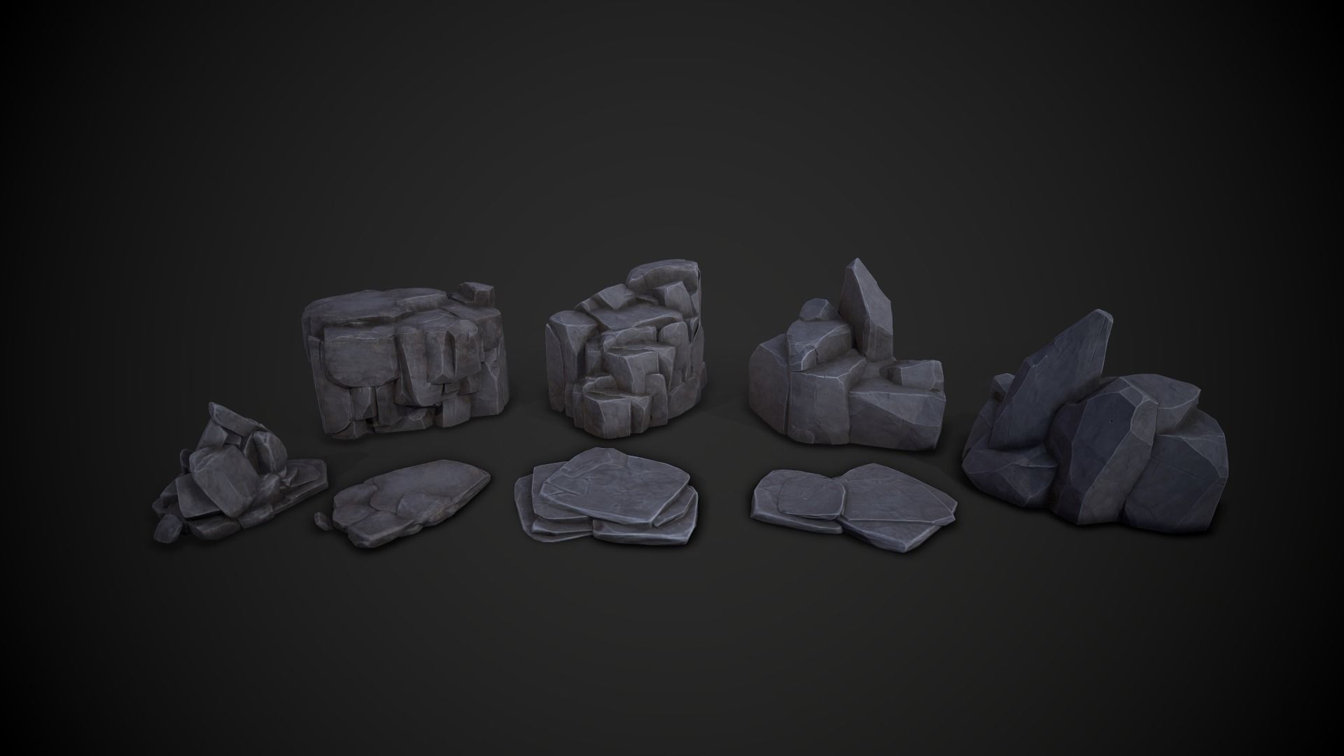 3D model Stylized Rock Pack VR / AR / low-poly | CGTrader