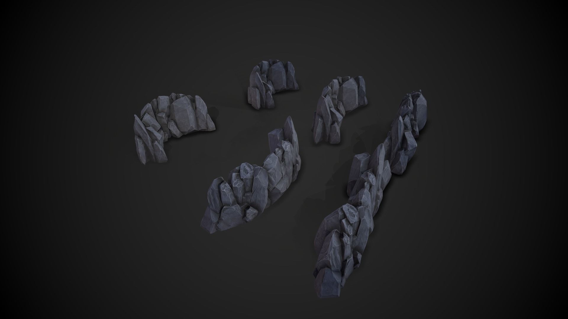 3D model Stylized Rock Pack VR / AR / low-poly | CGTrader