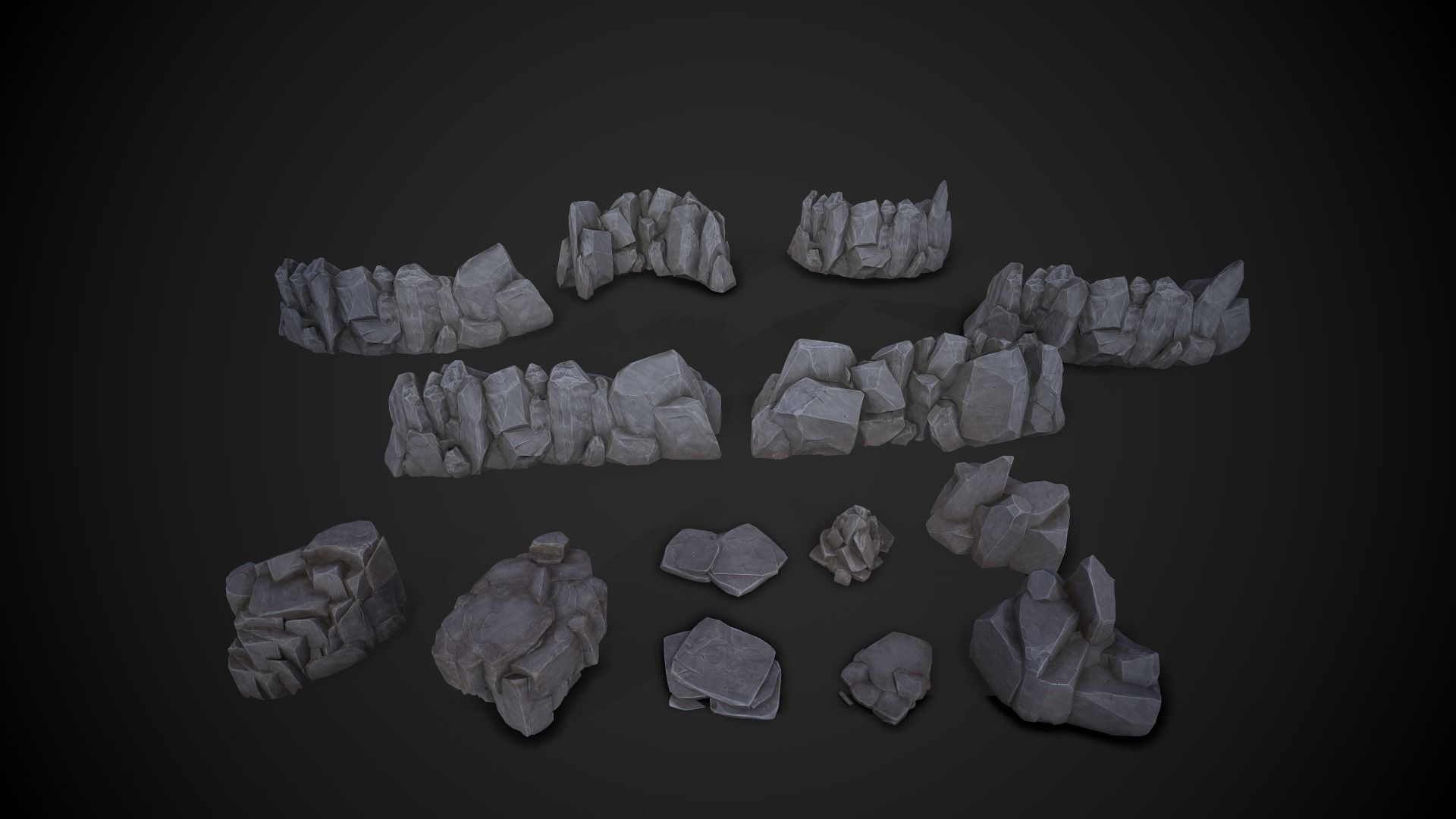 3D model Stylized Rock Pack VR / AR / low-poly | CGTrader