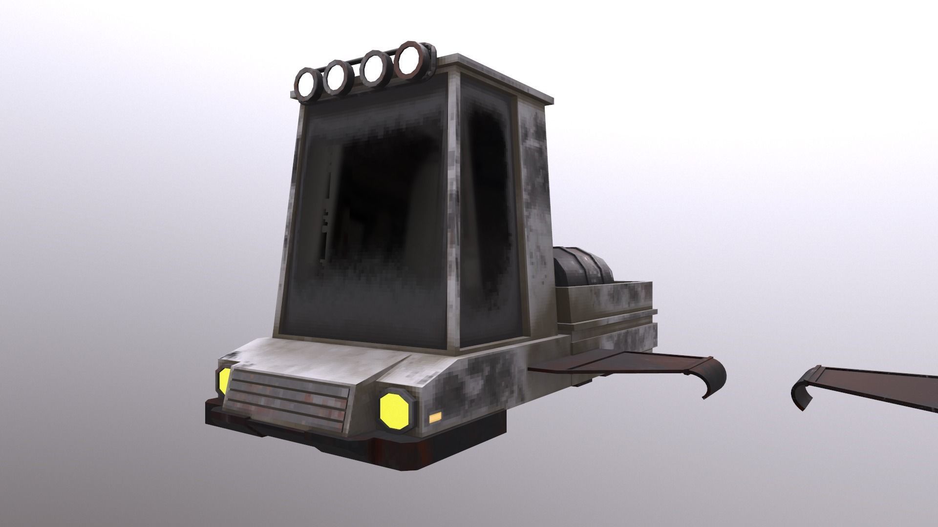 3D model Cartoon Stylized Sci Fi Car With 2 Texture VR / AR / low-poly ...