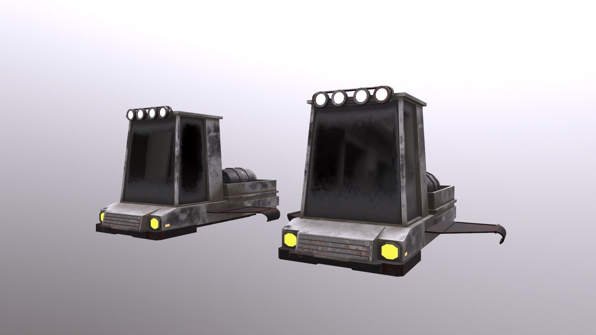 3D model Cartoon Stylized Sci Fi Car With 2 Texture VR / AR / low-poly ...