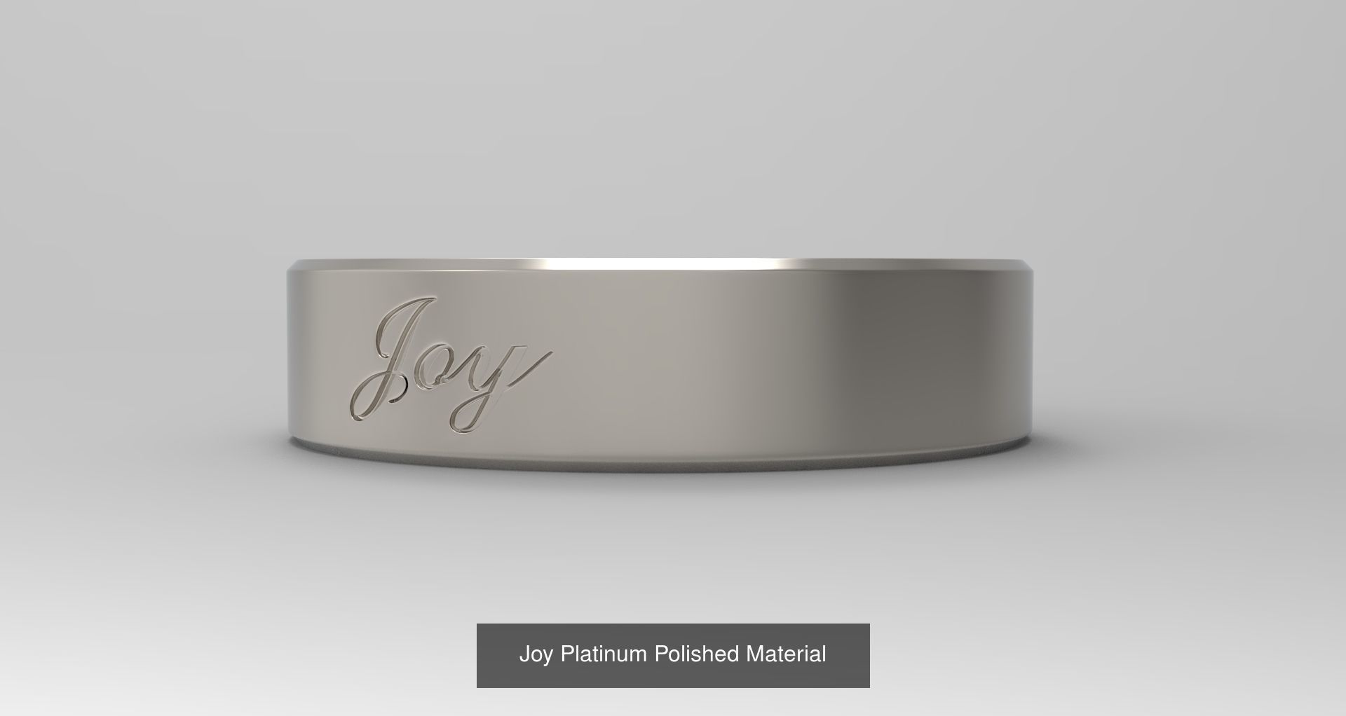 Male Finger Rings with Fruit of Holy Spirit Platinum 3D Model ...