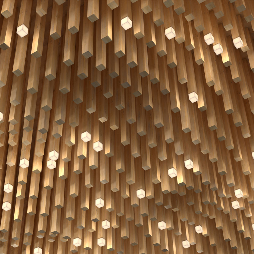 False wooden ceiling 3D model | CGTrader