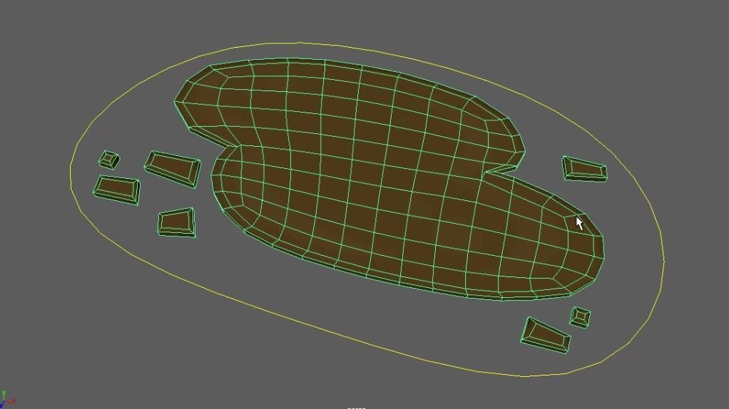 Cartoon mud Puddle 3D model rigged | CGTrader