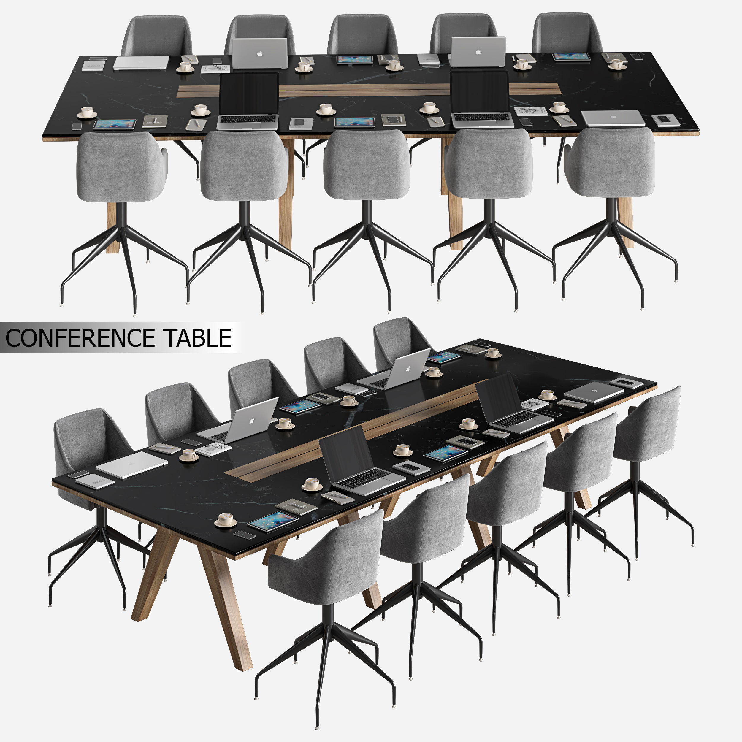 conference table 02 3D model | CGTrader