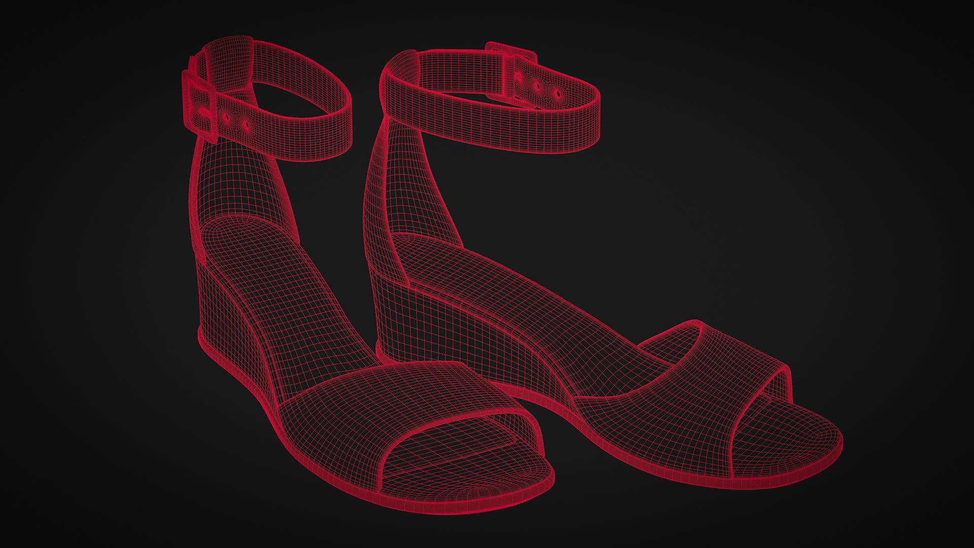 Wedge Sandals free 3D model | CGTrader