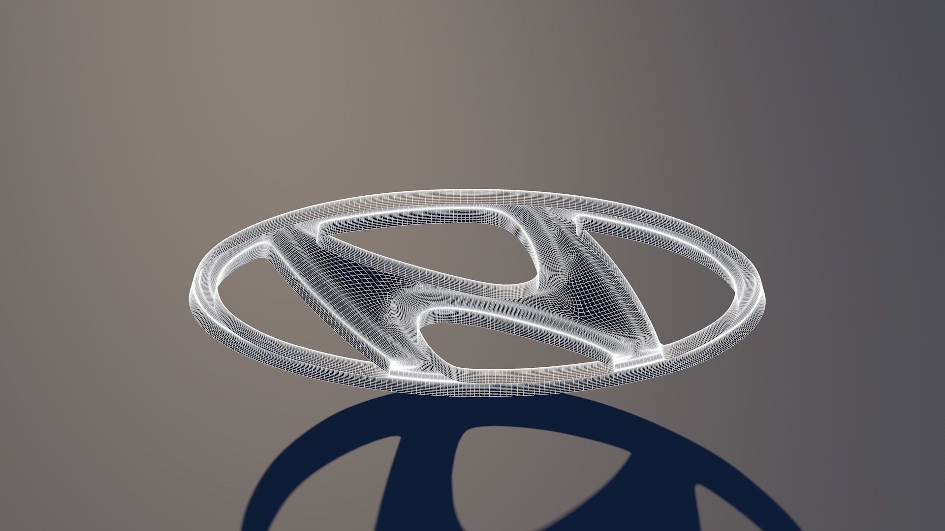 Hyundai Emblem 3D Print Ready 3D model 3D printable | CGTrader