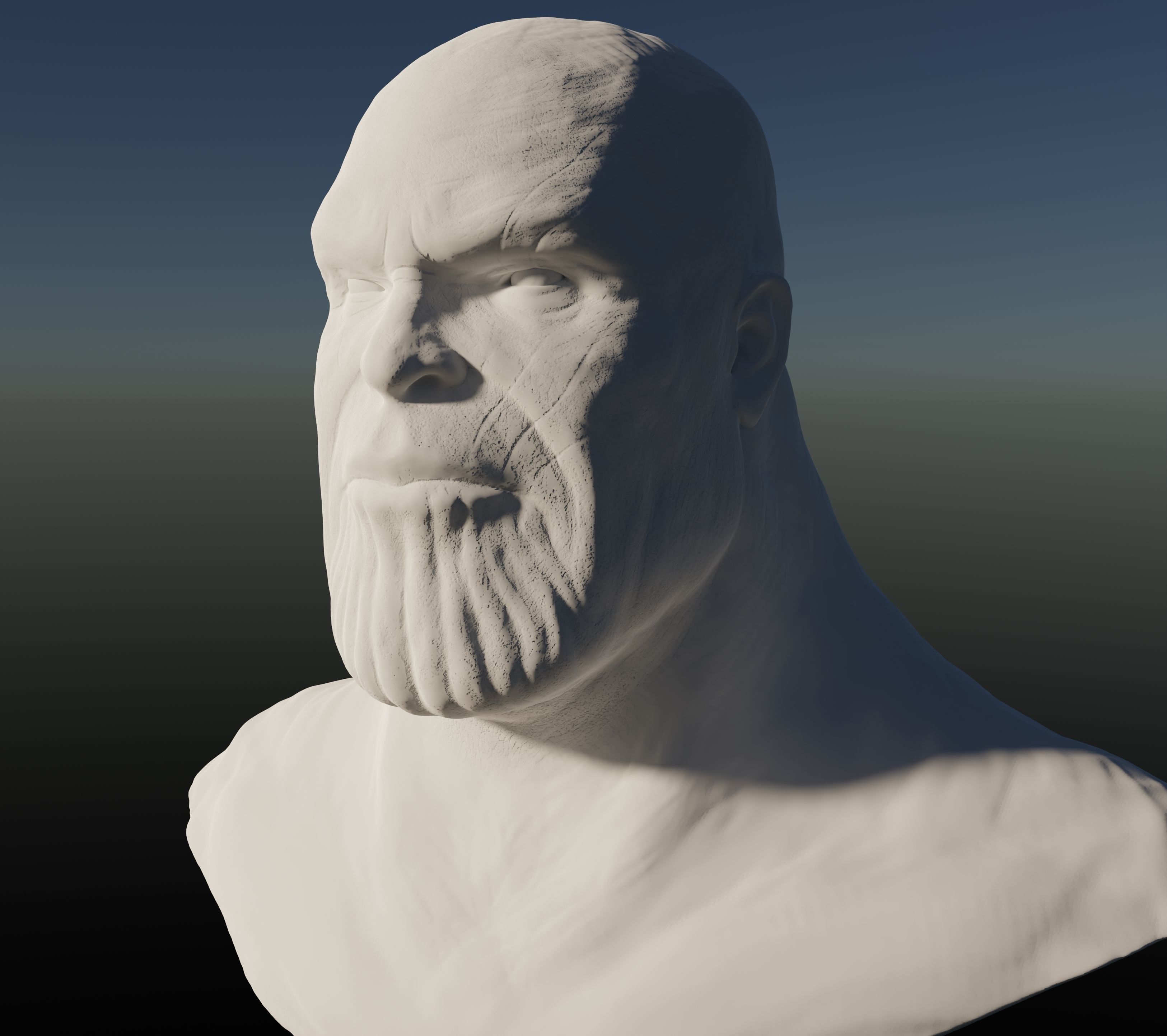 Textured Thanos head free 3D model | CGTrader