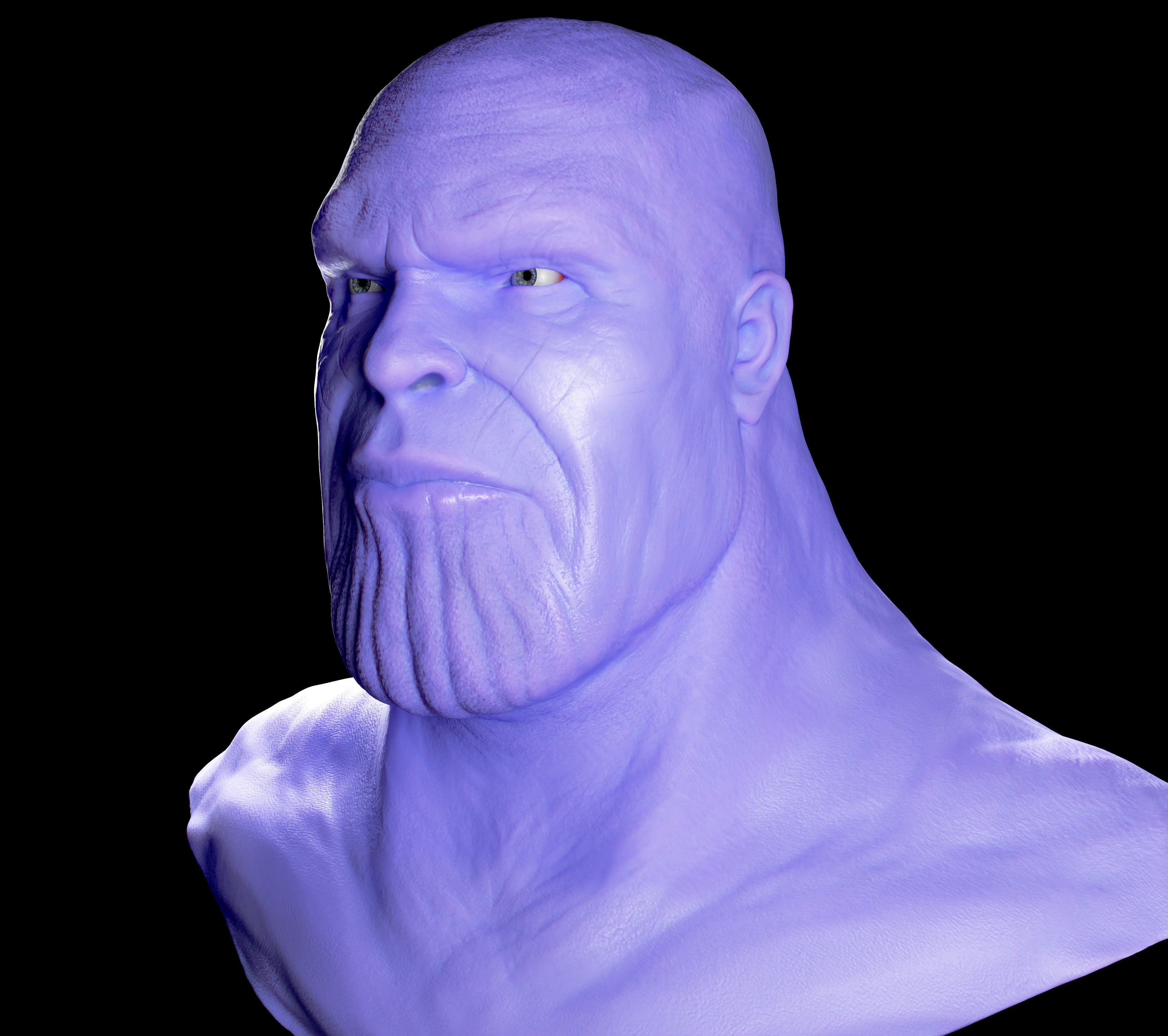 Textured Thanos head free 3D model | CGTrader