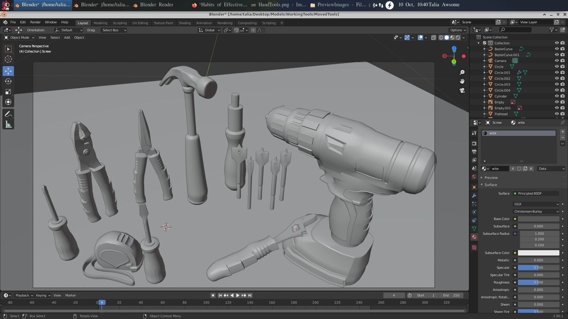 Assorted Hand Tools 3D model | CGTrader