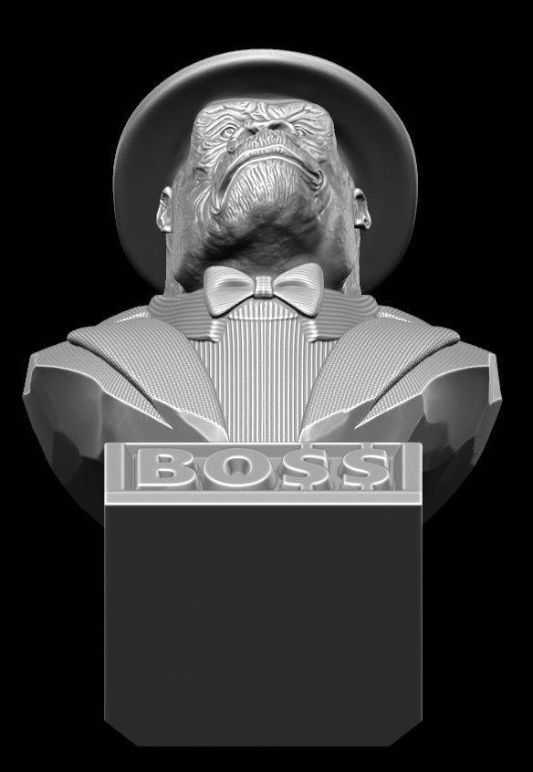 Gorilla bust BOSS 3D model 3D printable | CGTrader