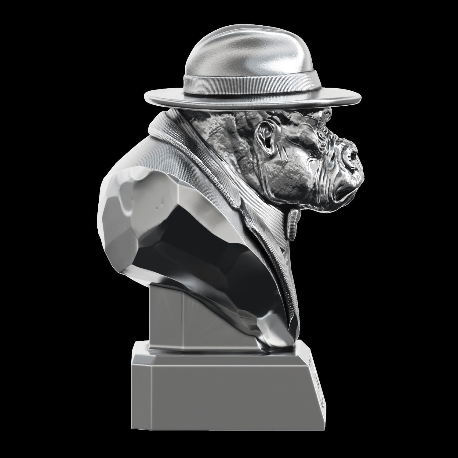 Gorilla bust BOSS 3D model 3D printable | CGTrader