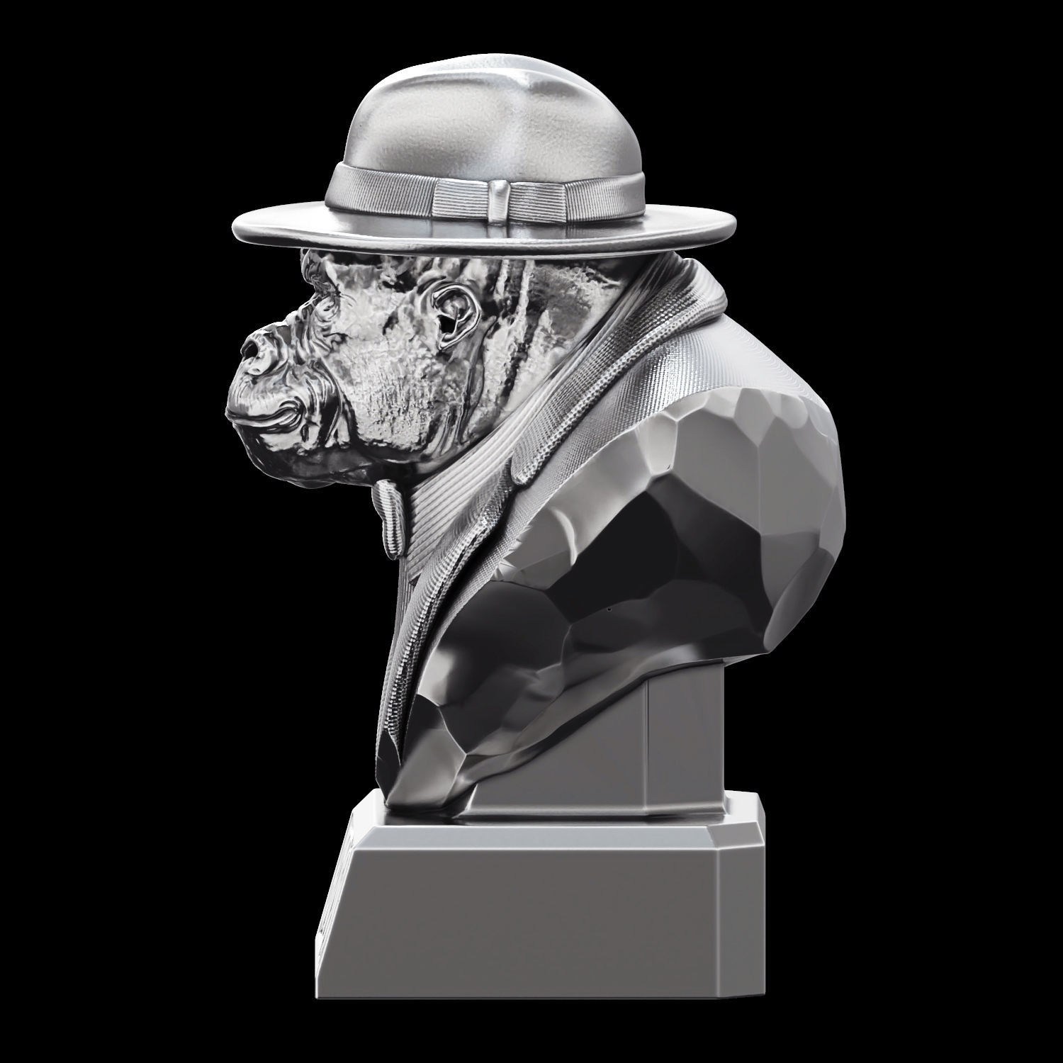 Gorilla bust BOSS 3D model 3D printable | CGTrader