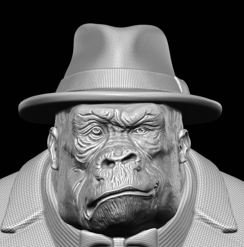 Gorilla bust BOSS 3D model 3D printable | CGTrader