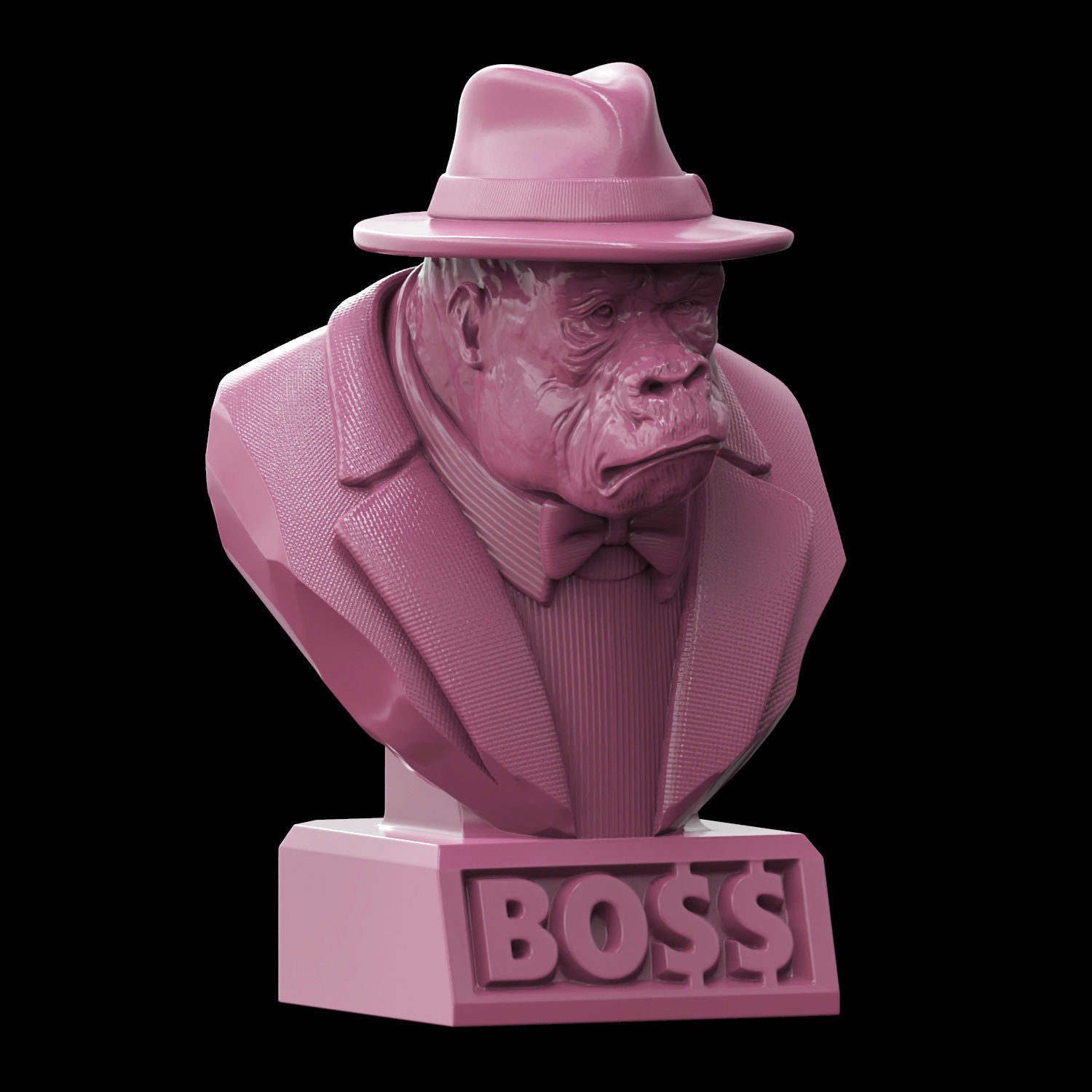Gorilla bust BOSS 3D model 3D printable | CGTrader