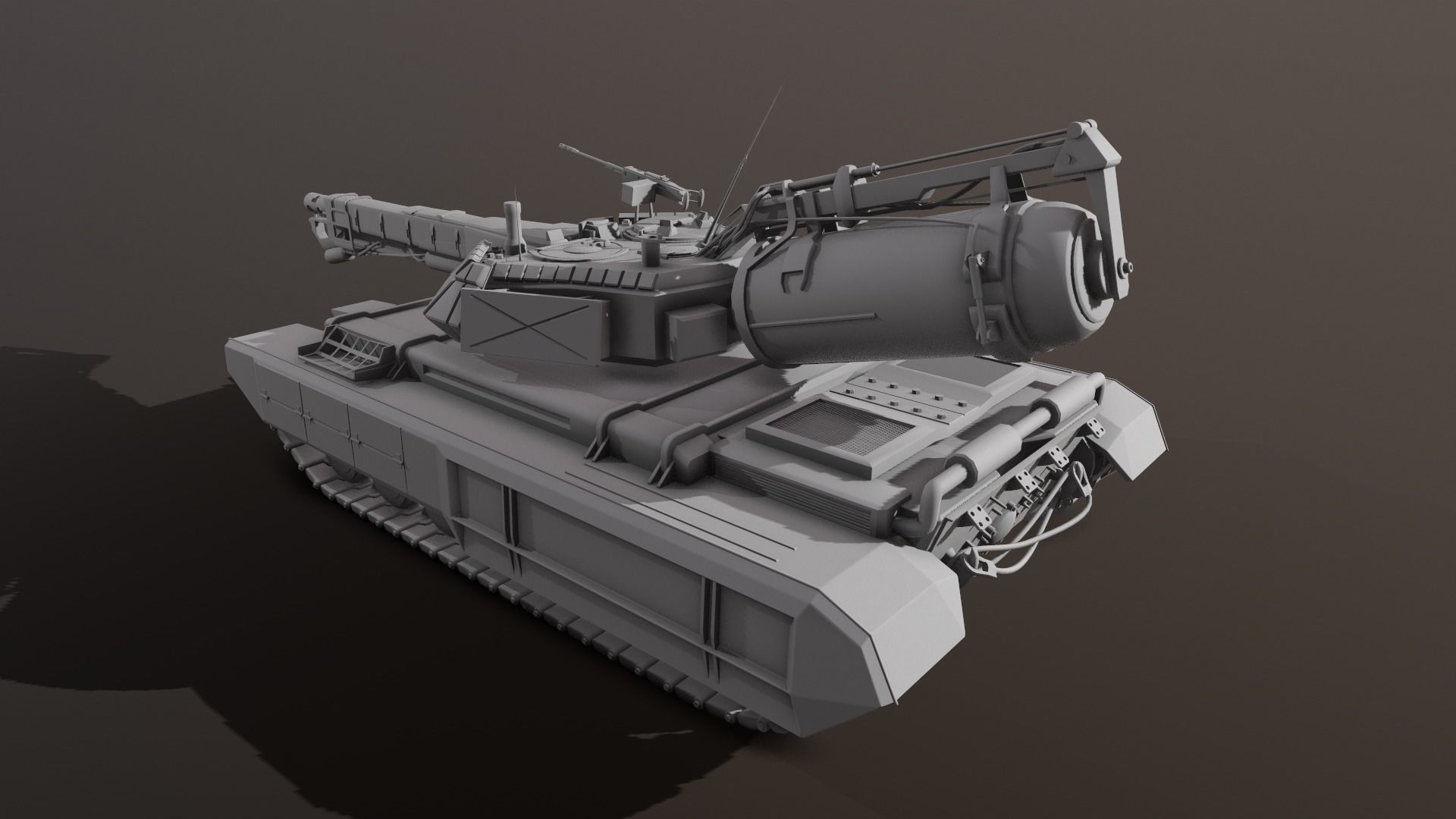 Fire-canon hard-surface tank 3D model | CGTrader