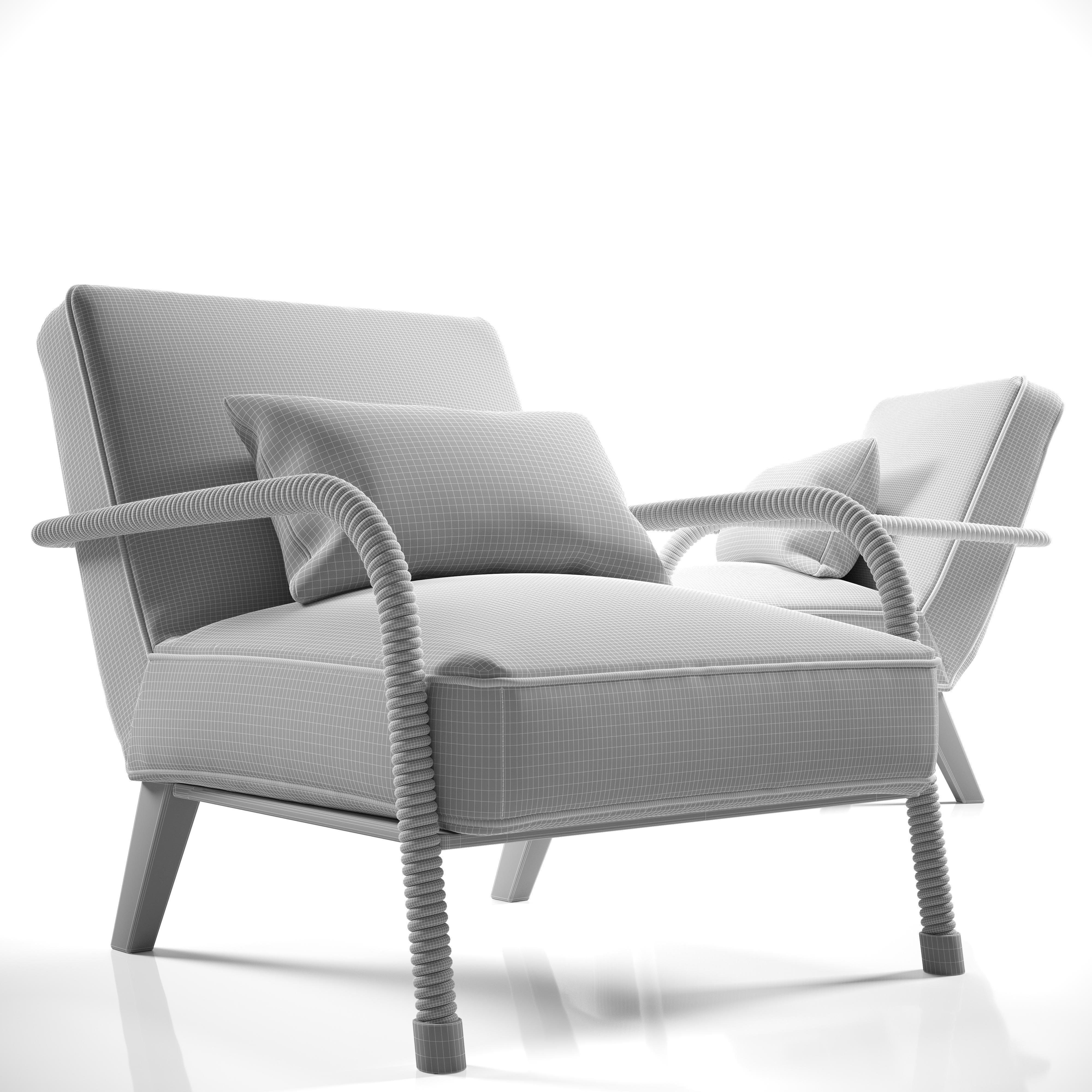 armchairs LOOP 3D model | CGTrader