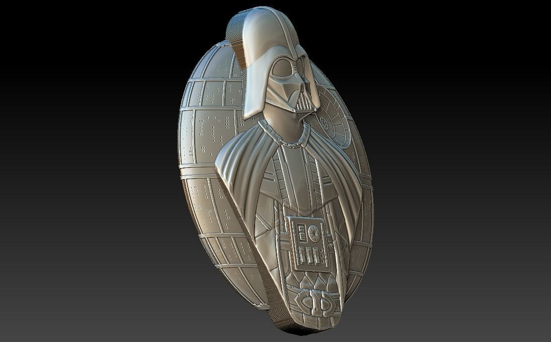 Darth Vader and Death Star 3D STL Model for CNC Router 3D model 3D ...