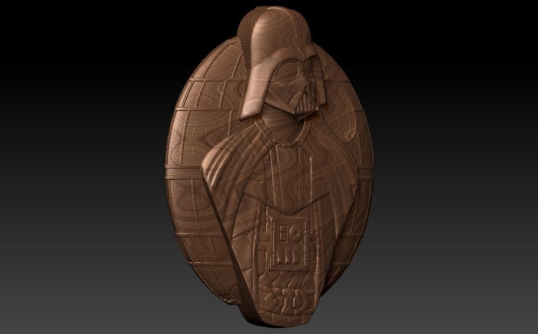 Darth Vader and Death Star 3D STL Model for CNC Router 3D model 3D ...