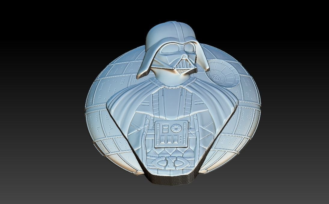 Darth Vader and Death Star 3D STL Model for CNC Router 3D model 3D ...