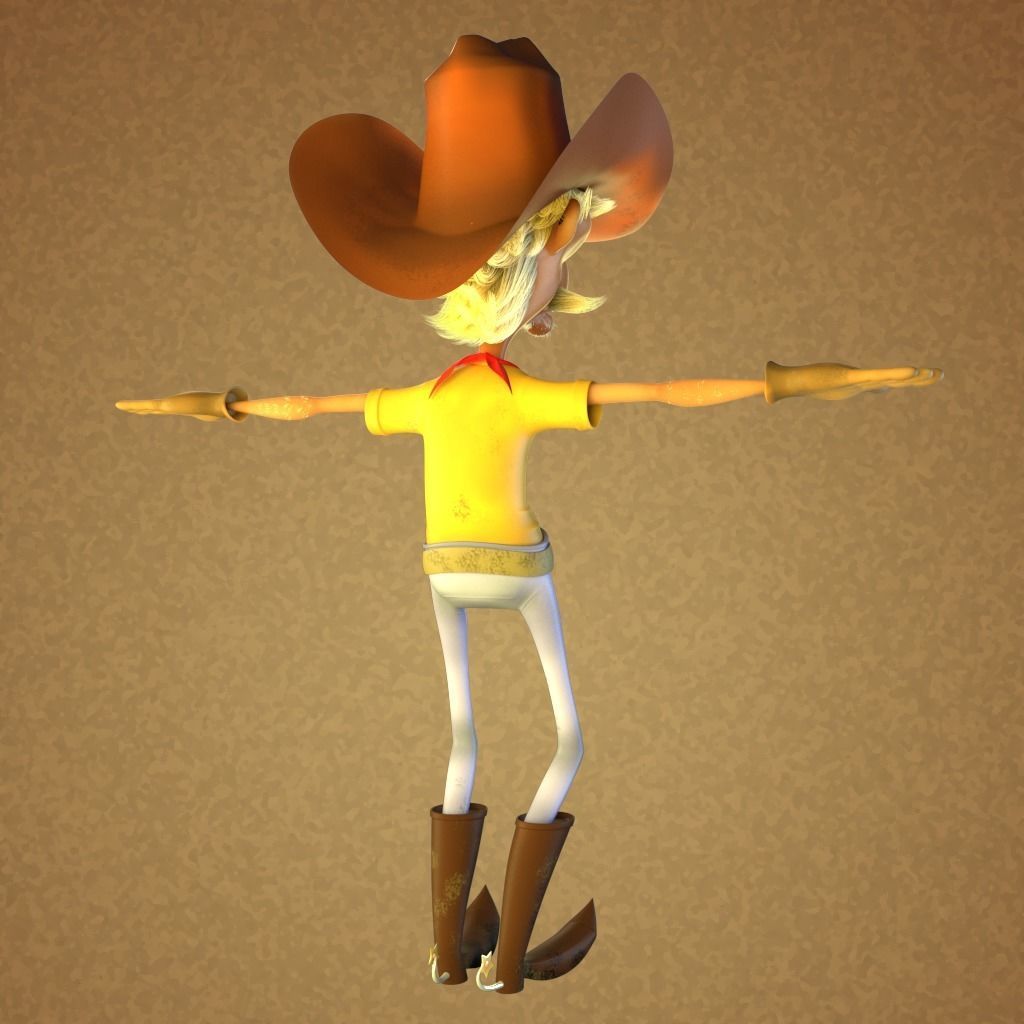 3D model Full Rigged Old Cowboy Character VR / AR / low-poly | CGTrader
