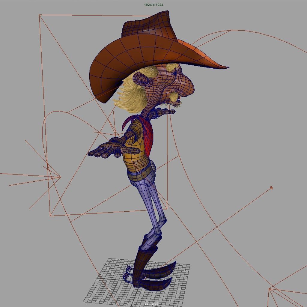 3D model Full Rigged Old Cowboy Character VR / AR / low-poly | CGTrader