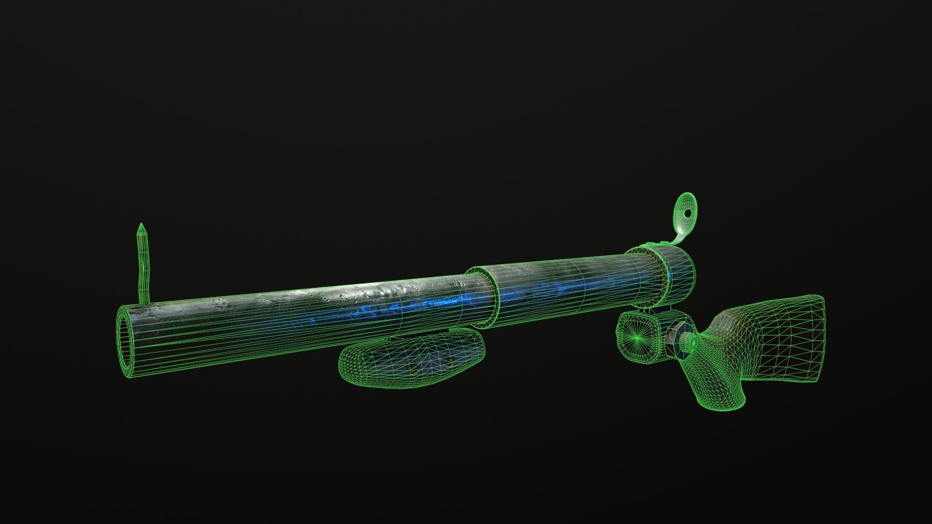 3D model Pipe Rifle Low-Poly PBR VR / AR / low-poly | CGTrader