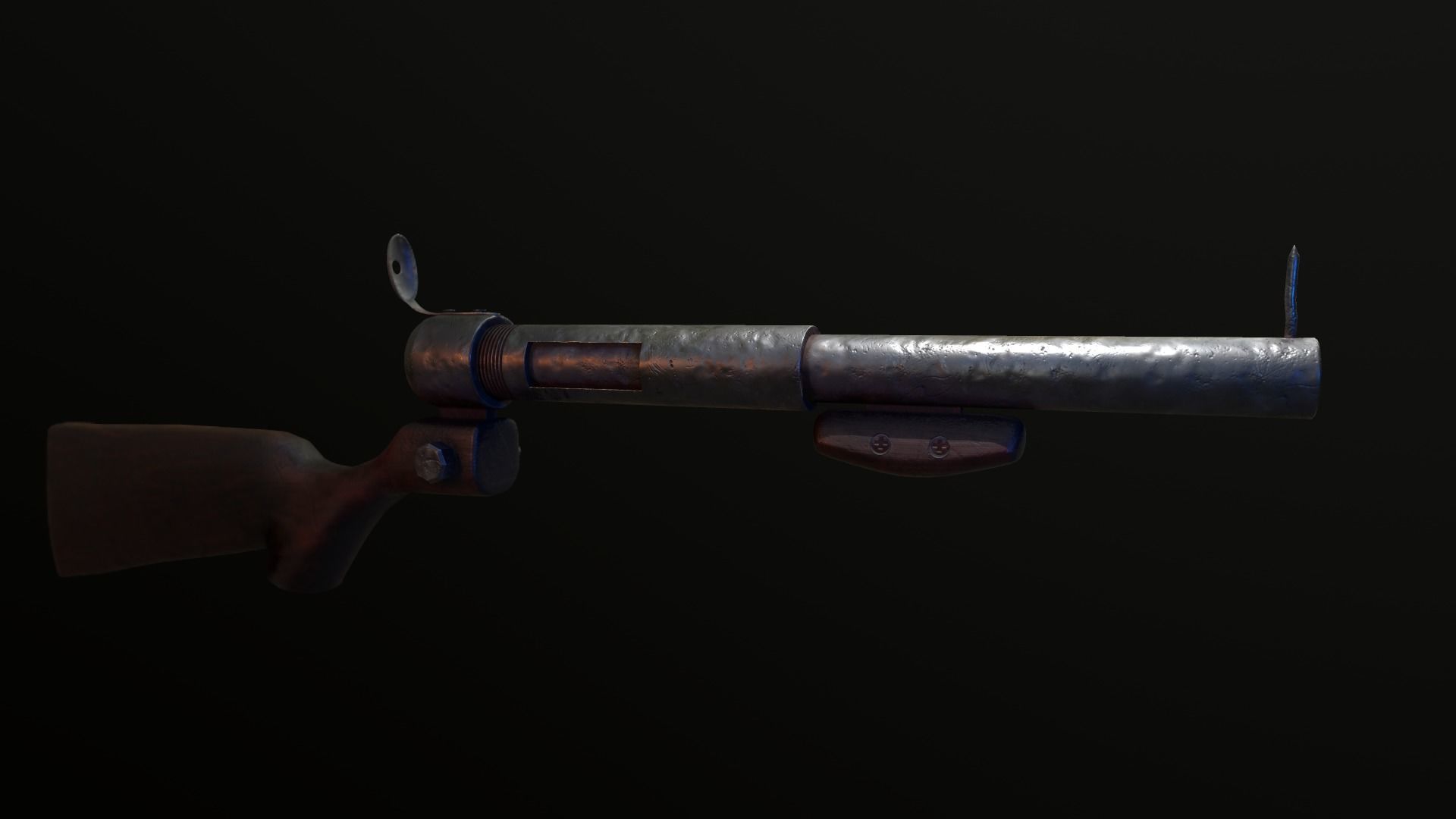 3D model Pipe Rifle Low-Poly PBR VR / AR / low-poly | CGTrader