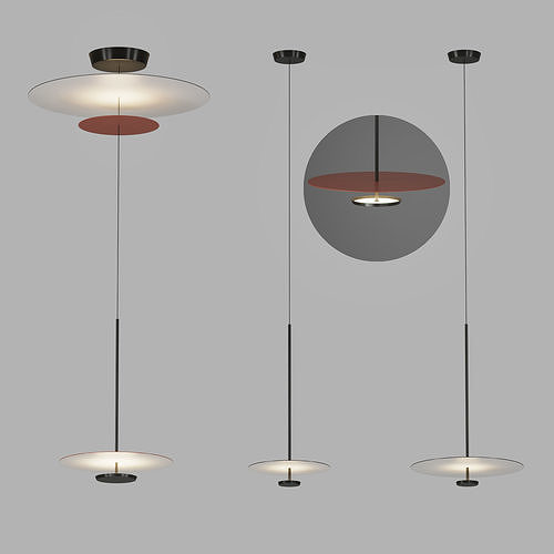 Flat Hanging Lamp by Vibia 3D model | CGTrader