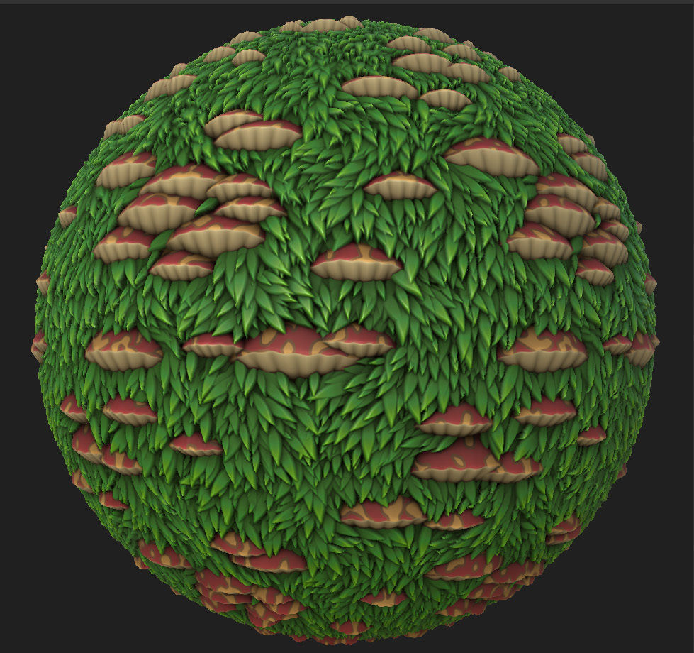 Texture Mushroom Wall VR / AR / low-poly | CGTrader
