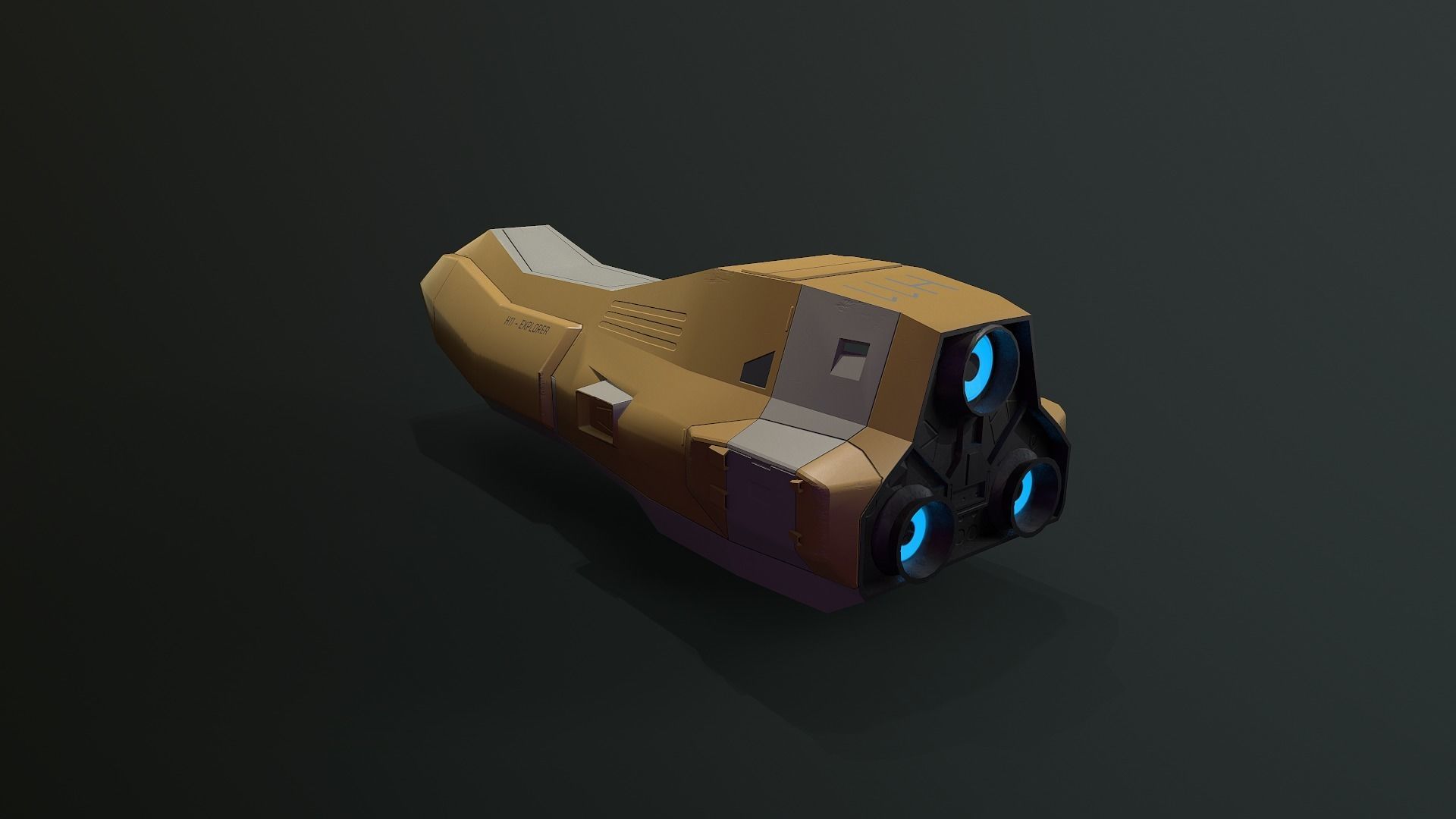 3D model H11-Explorer gun with lights VR / AR / low-poly | CGTrader