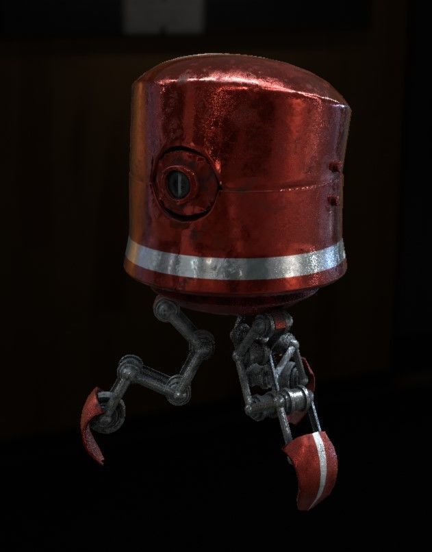 3D model robot red-bots VR / AR / low-poly | CGTrader