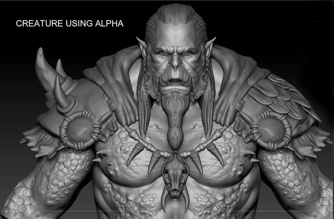 Zbrush Creature Alpha 3D model | CGTrader