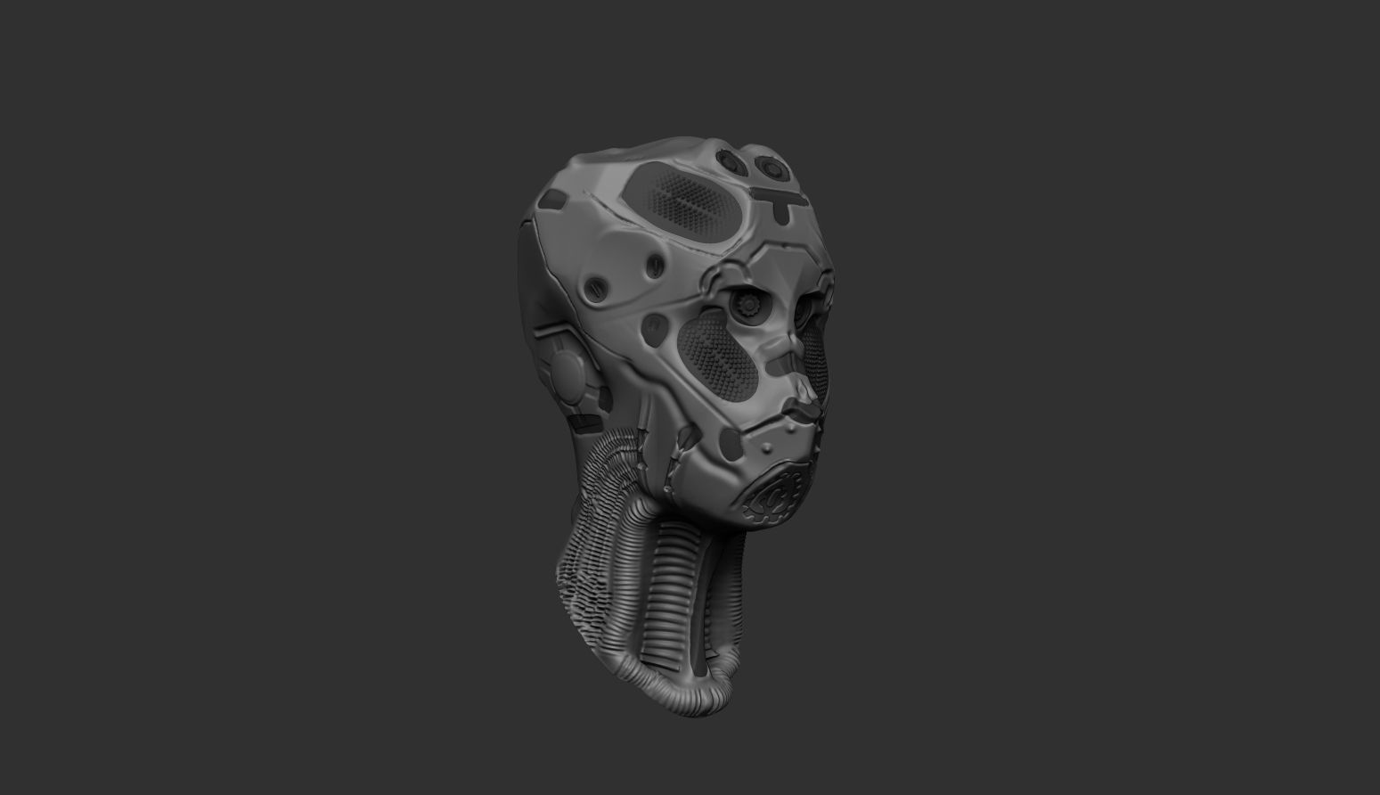 Robotic head concept 3D model 3D printable | CGTrader