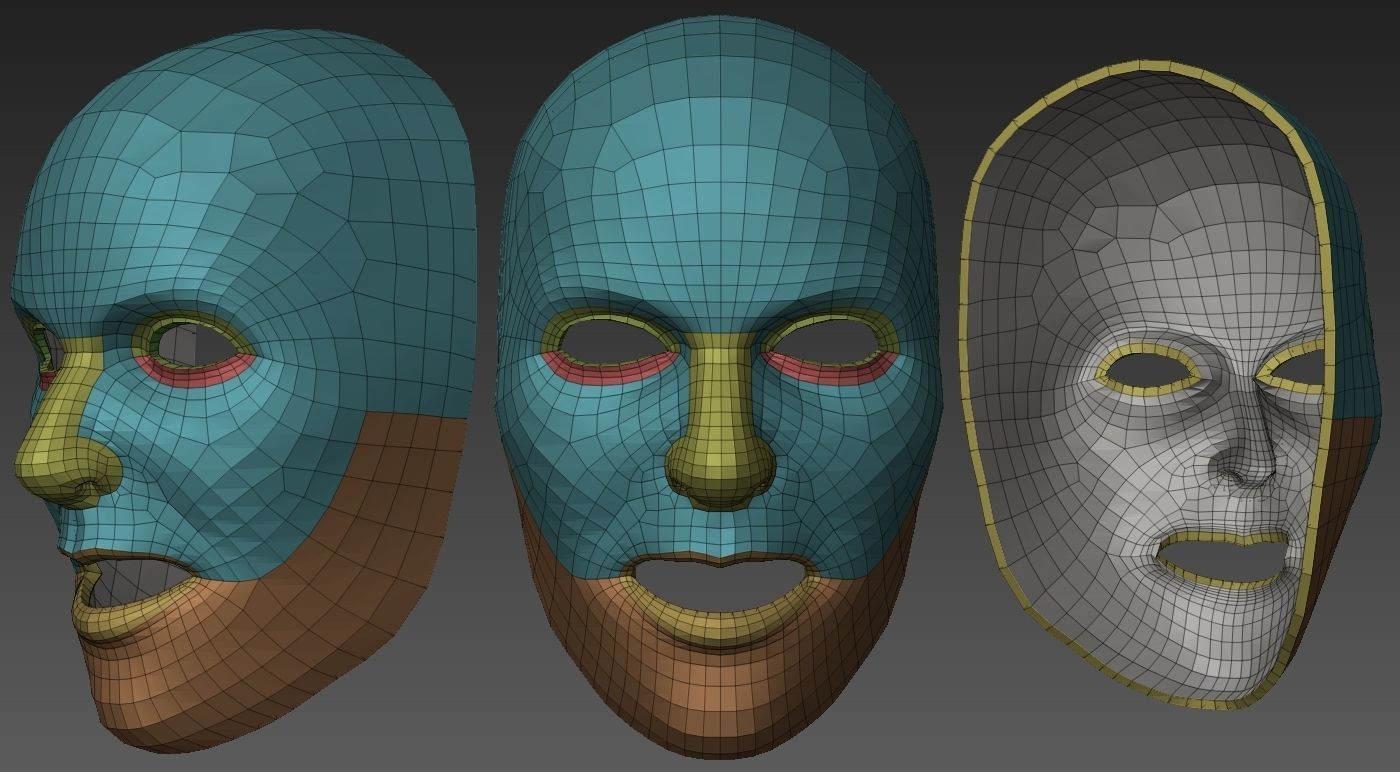 3D model Male mask VR / AR / low-poly | CGTrader